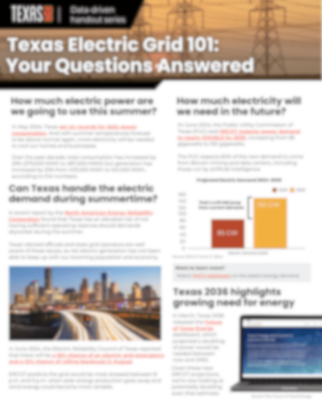 Texas Electric Grid 101 - Texas 2036